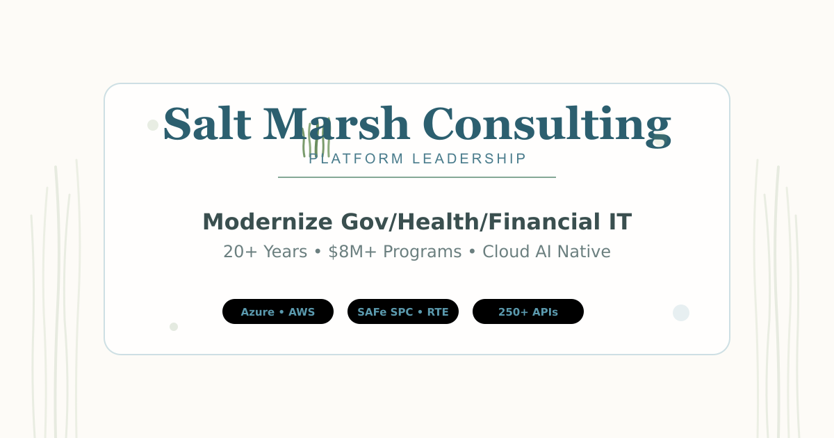 Salt Marsh Consulting, LLC – Enterprise Cloud & AI Solutions for Small ...